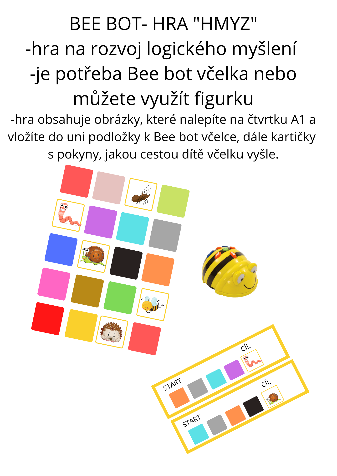 Hra HMYZ-na Bee bot včelku | Inspirace (nejen) do školky